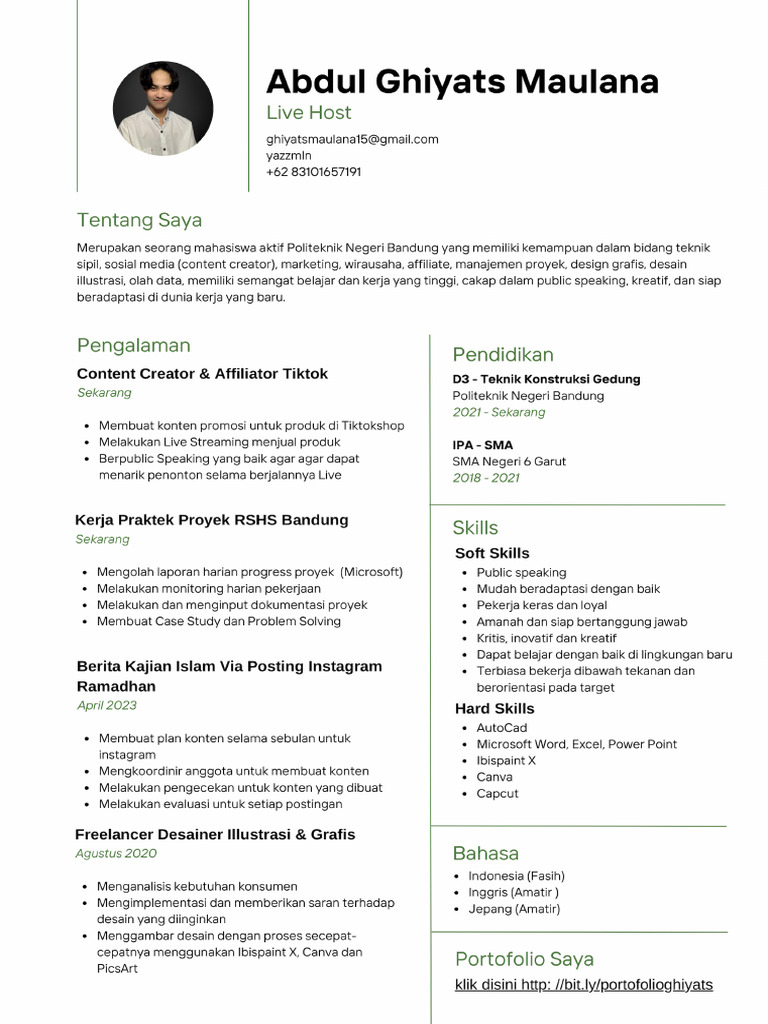 CV Abdul Ghiyats Maulana | PDF