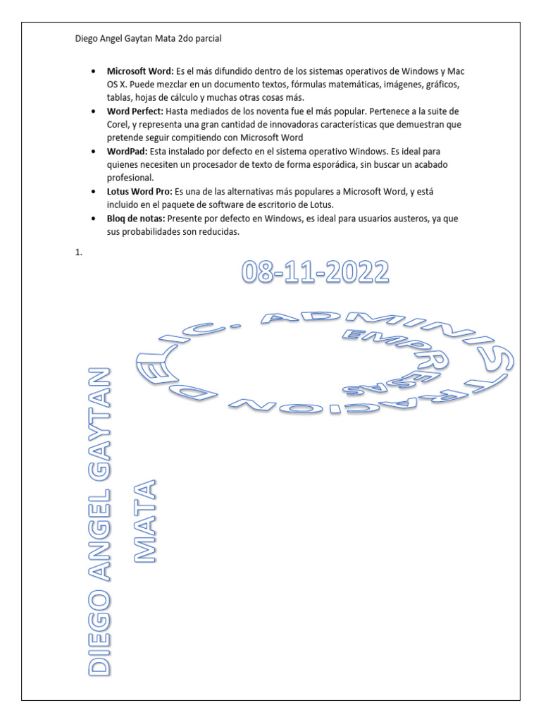 Examen Diego Angel Gaytan Mata | PDF | Microsoft Word | Microsoft Windows