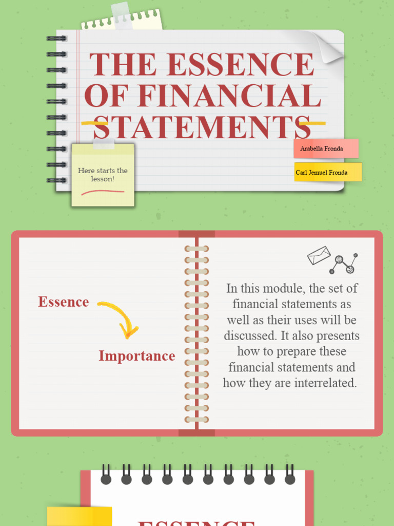 Module 4 - The Essence of Financial Statements | PDF | Balance Sheet ...