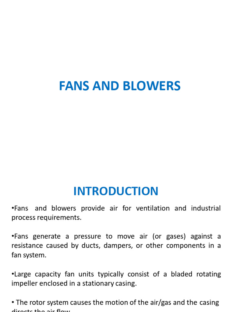 Fans and Blowers | PDF