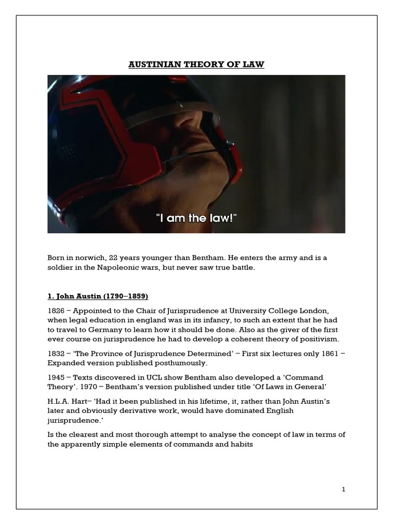 Austinian Theory | PDF | Law