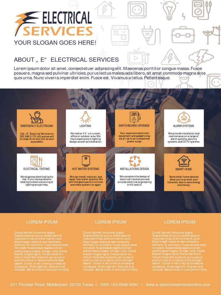 Electrical Services Company Profile Template | Download Free PDF ...