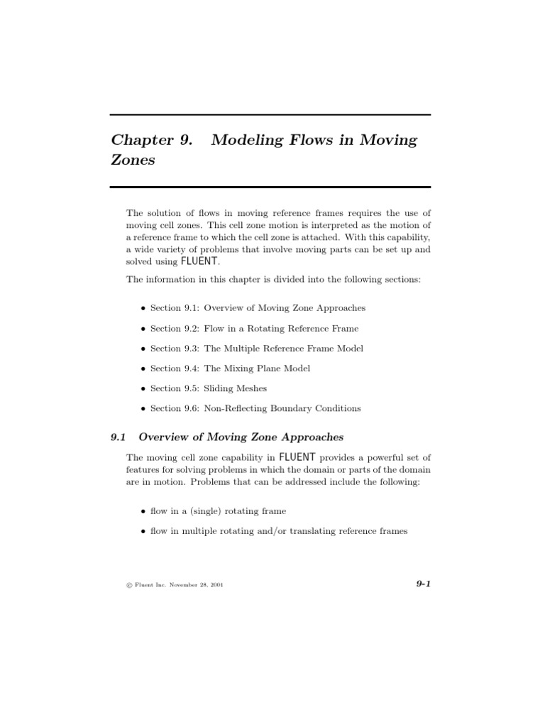Fluent Modeling Flows in Moving Zones | PDF | Velocity | Rotation ...