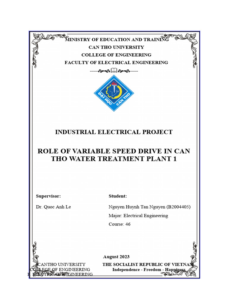 Industrial Electrical Project | PDF | Electric Motor | Electrical ...