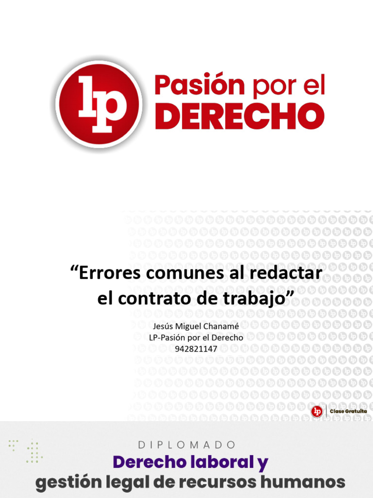 Errores Comunes Al Redactar El Contrato de Trabajo PDF Gratis | Descargar gratis PDF | Derecho ...