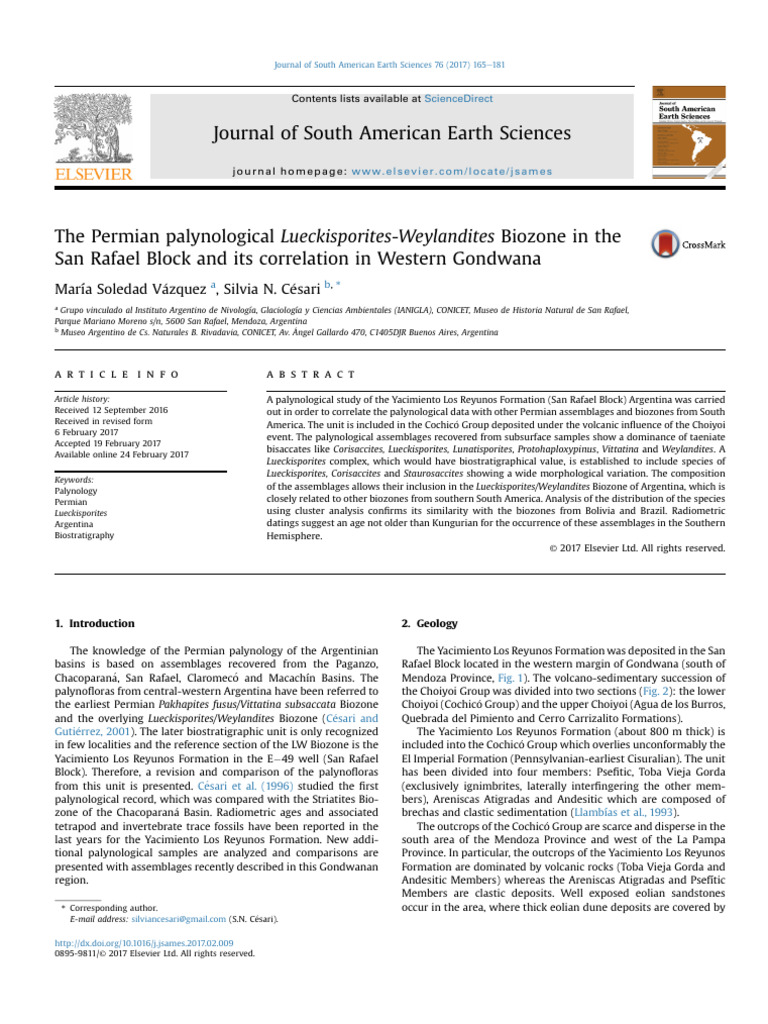 10.1016@j.jsames.2017.02.009 4 | PDF | Species | Earth Sciences