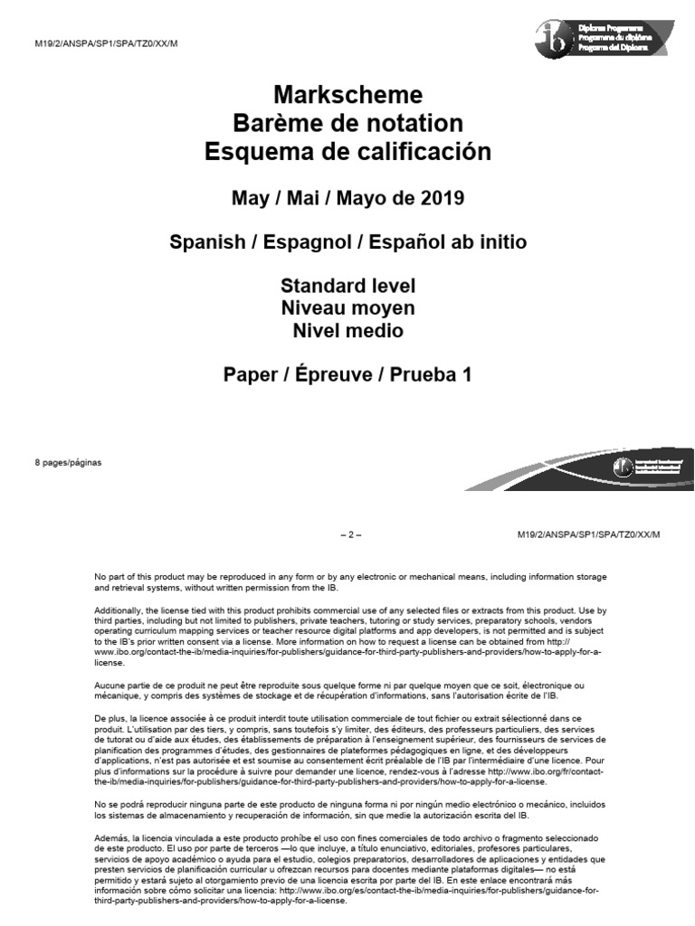 Paper 1 - Mark Scheme | PDF