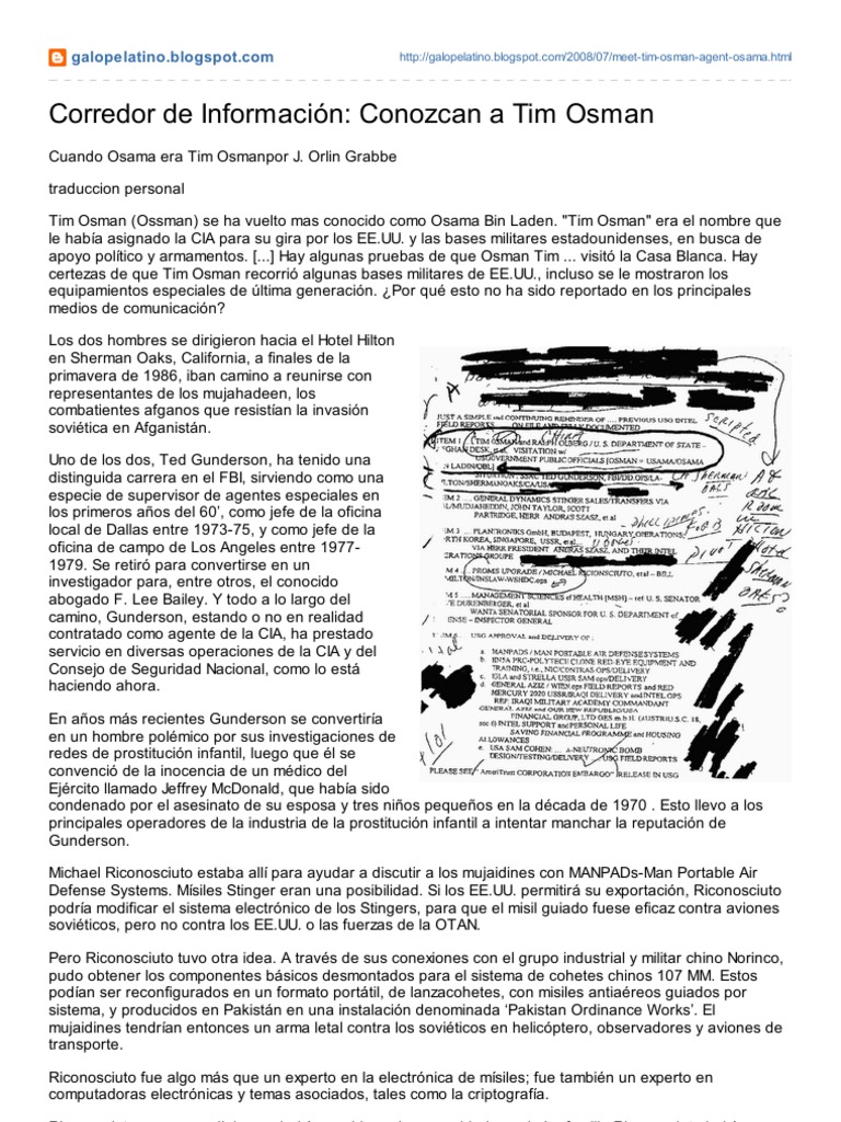 Conozcan A Tim Osman - Agente Osama | PDF | Gobierno | Agitación