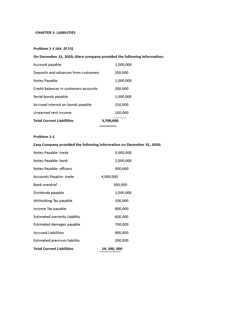 Chapter 1 None Compress | Download Free PDF | Current Liability | Refinancing