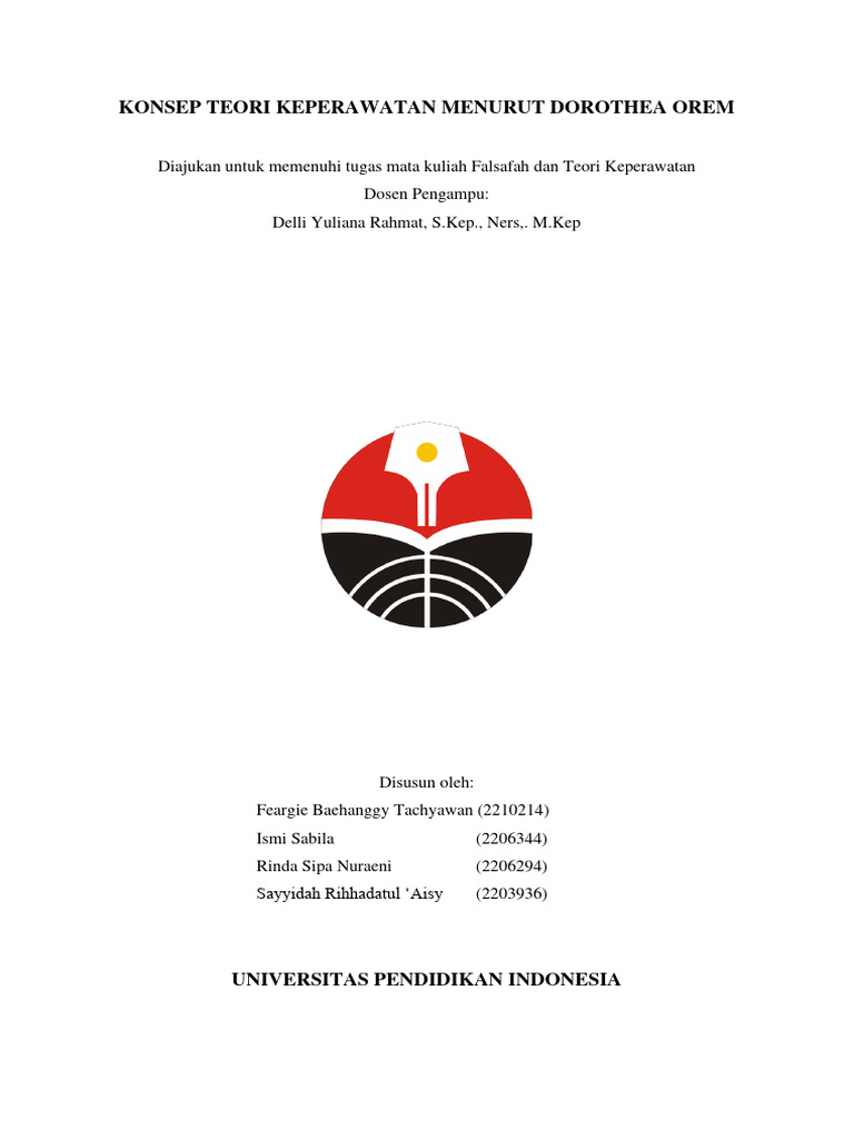 Kelompok 4 FTK - Kelas 1C - Konsep Teori Keperawatan Dorothea Orem | PDF Kelompok 4 FTK - Kelas 1C - Konsep Teori Keperawatan Dorothea Orem | PDF