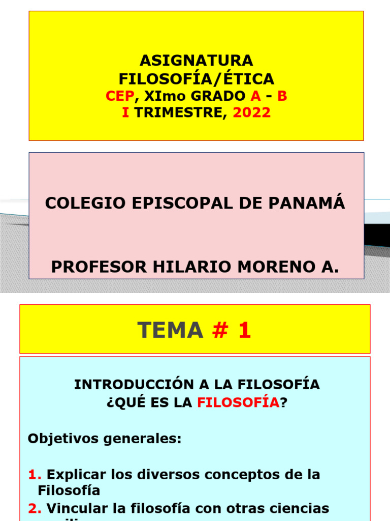 Tema # 1 Cep Qué Es La Filosofía Xi° 2019 Hilario | PDF | Existencia ...