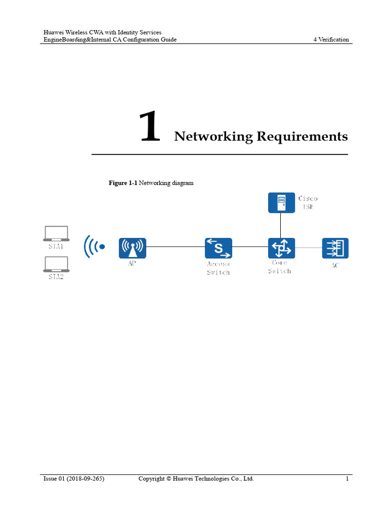 Huawei Wireless CWA With Identity Services Engine | PDF | Radius | Authentication