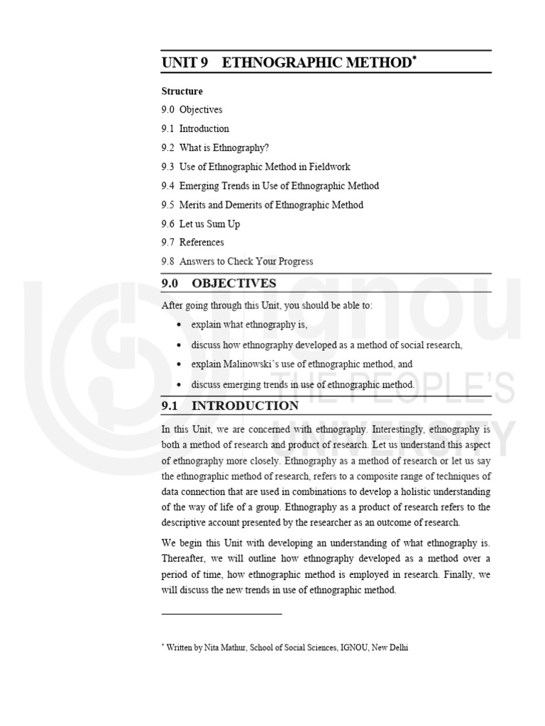 Ethnographic Method | Download Free PDF | Ethnography | Field Research
