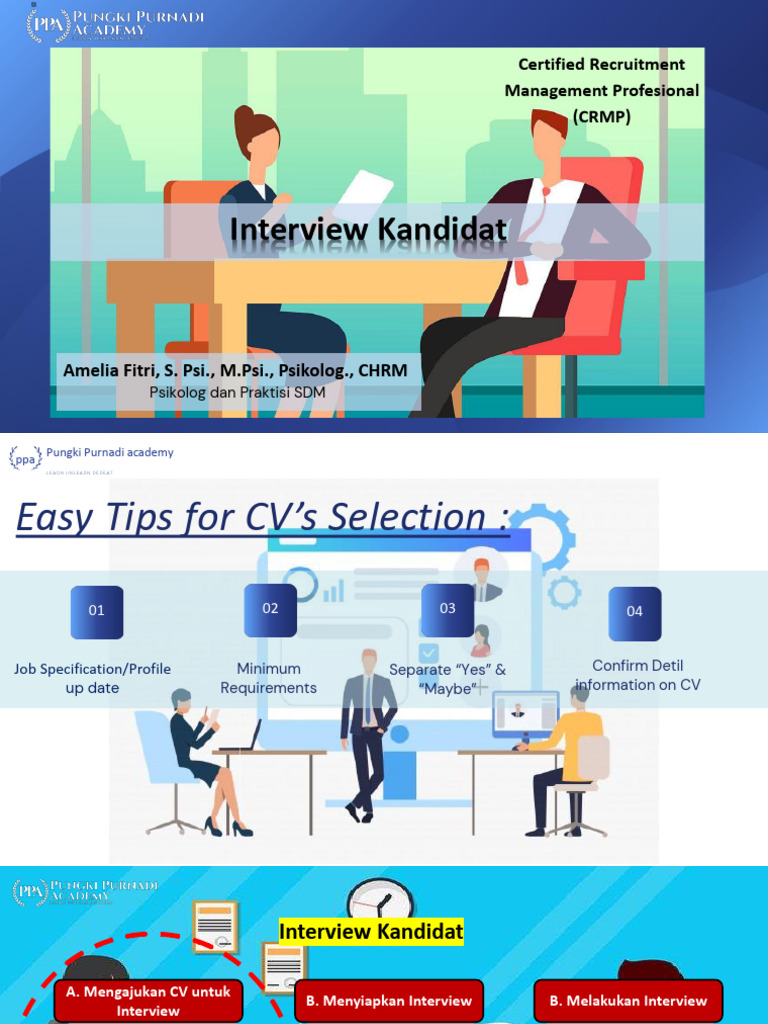 Interview Kandidat | PDF | Karier & Perkembangan