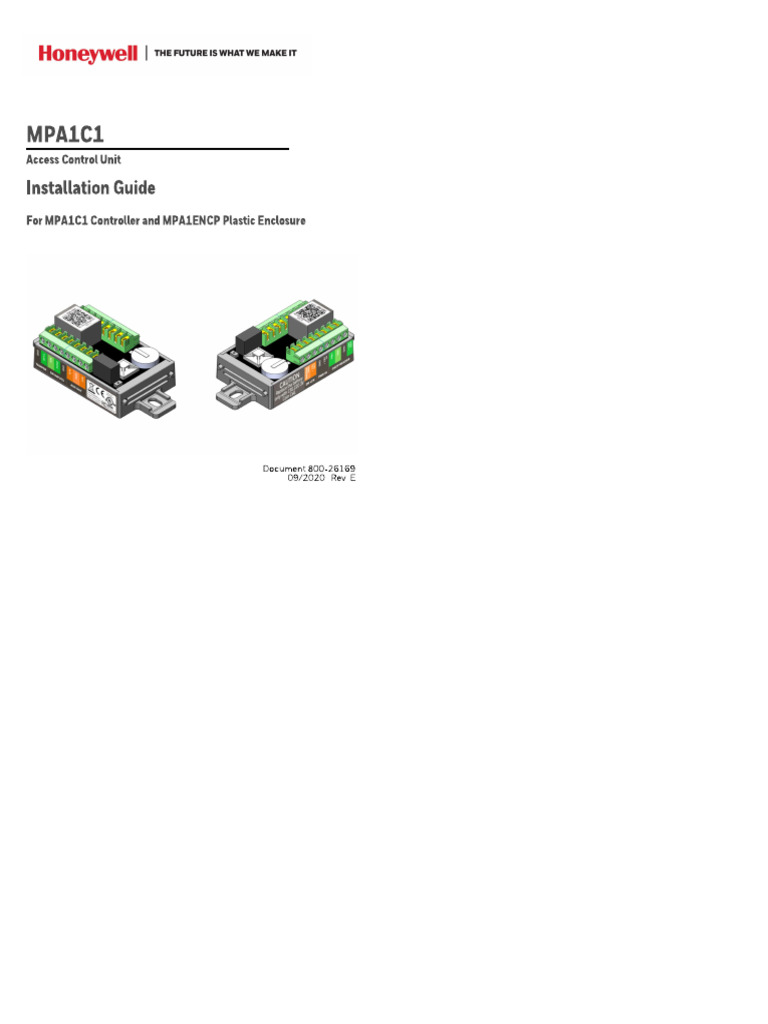 Mpa1 Door Controller | PDF