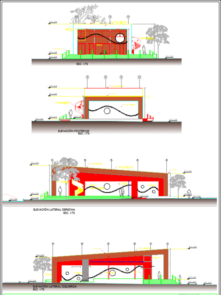 PLANO AA11 - AUDITORIO ELEVACIONES-Modelo | PDF
