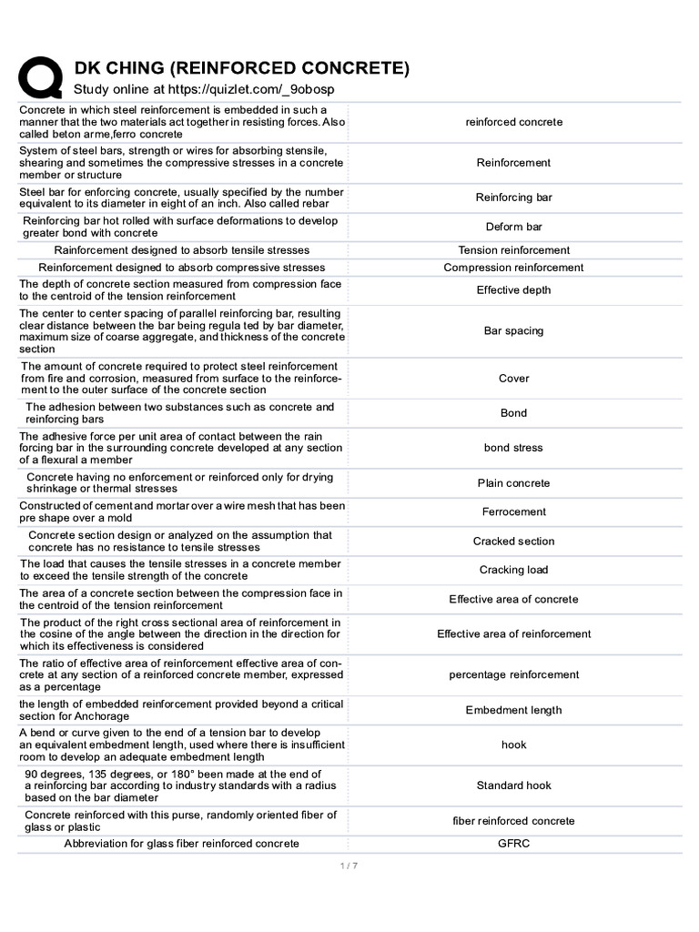 DK Ching (Reinforced Concrete) | PDF