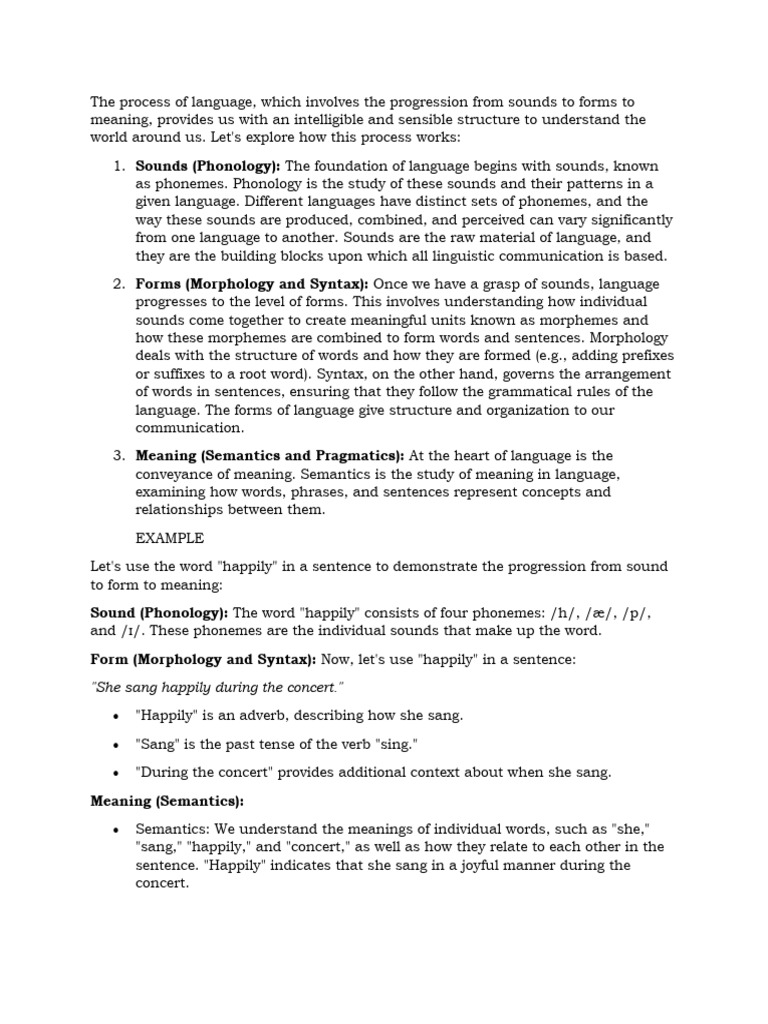 The Process of Language | PDF | Word | Morphology (Linguistics)