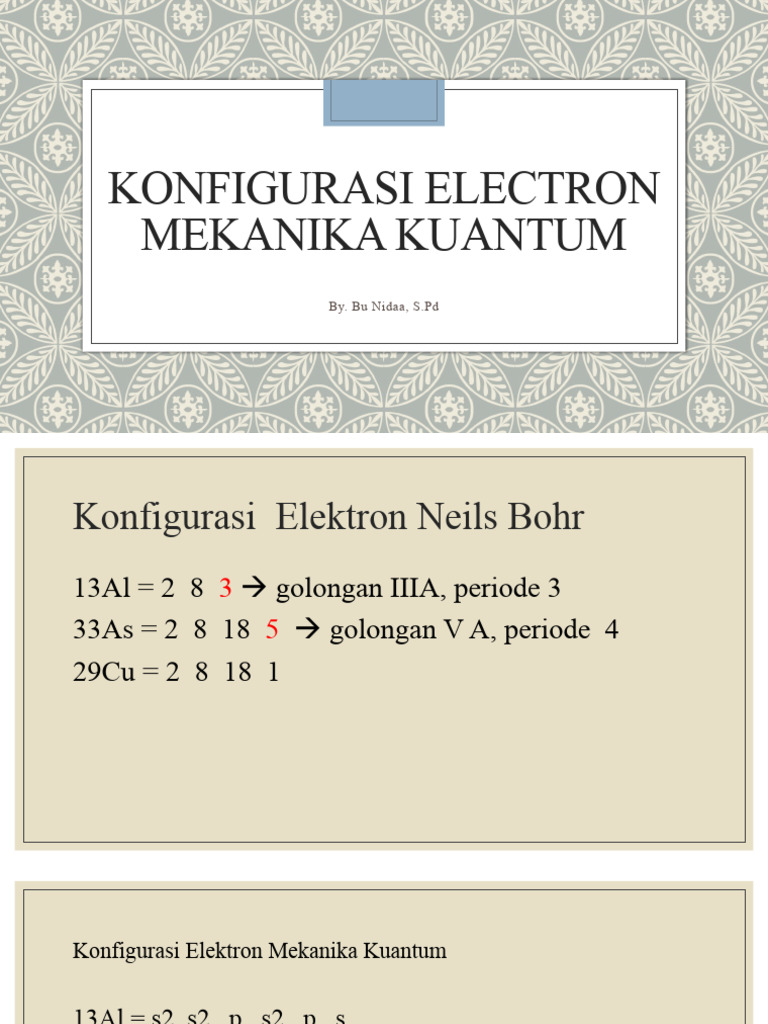 Konfigurasi Electron Mekanika Kuantum Gas Mulia | PDF | Metode & Bahan Ajar