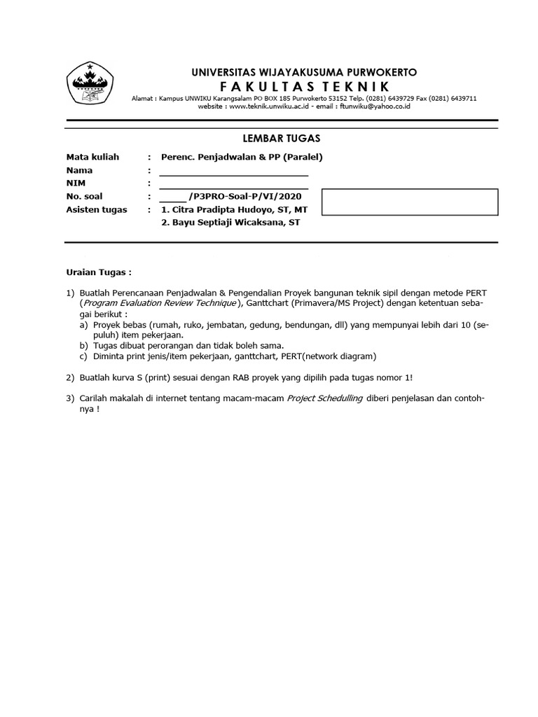 Tugas P2Pro 2020 (Paralel) | PDF