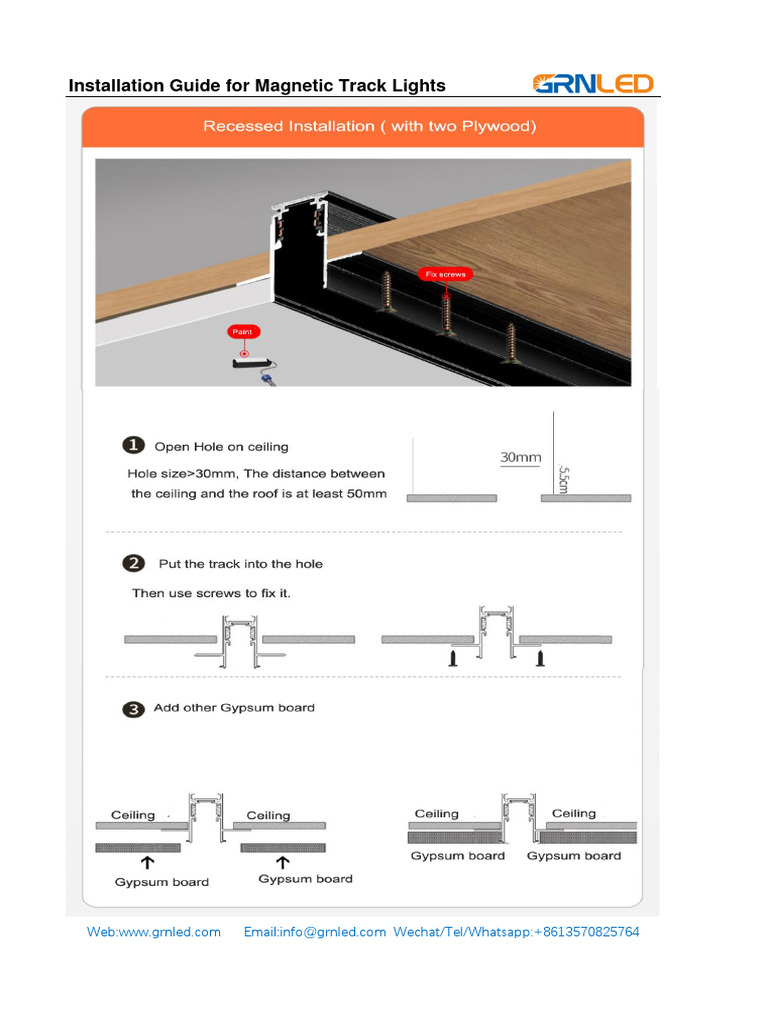 Magnetic Track Light Installation Guide | PDF | Technology & Engineering