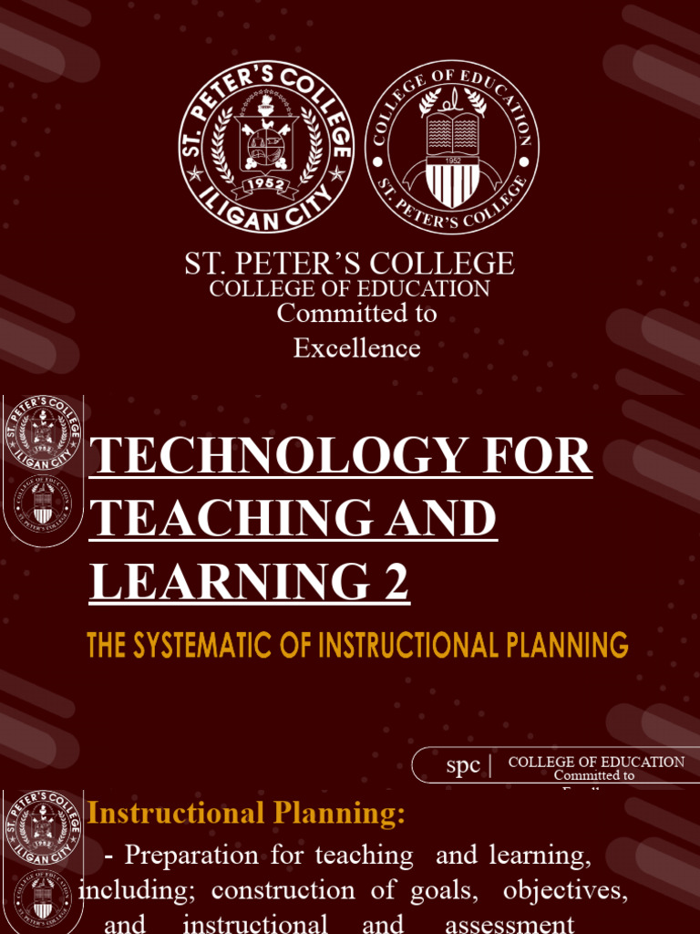 Lesson 5 - Systematic Instructional Design | PDF