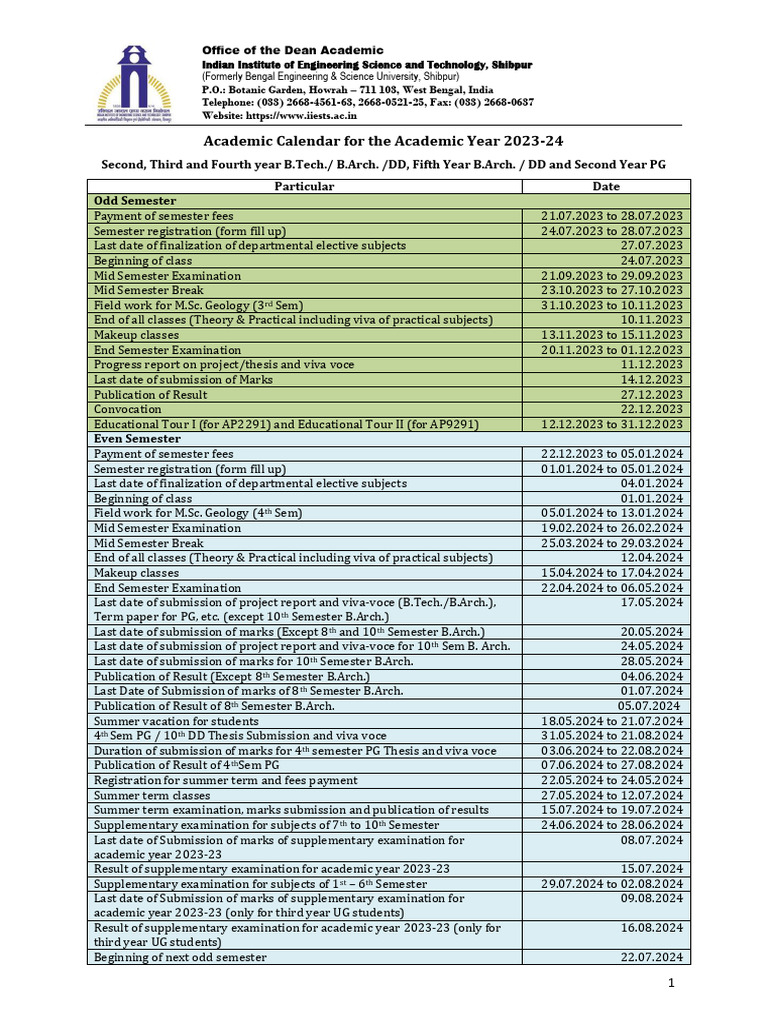 Academic Calendar AY 2023-24 | Download Free PDF | Thesis | Academic Term