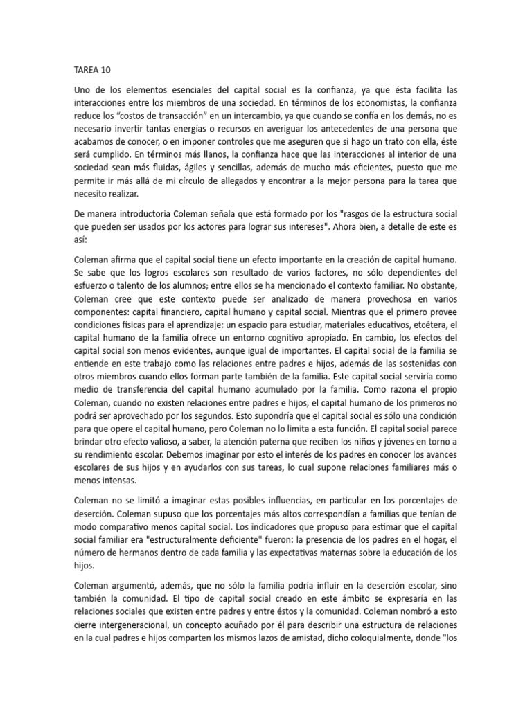 Tarea 10 | PDF | Crecimiento personal y profesional | Ciencias sociales