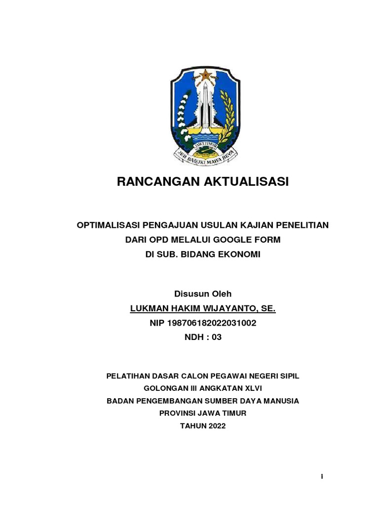 Rancangan Aktualisasi NDH 03 Lukman Hakim W | PDF