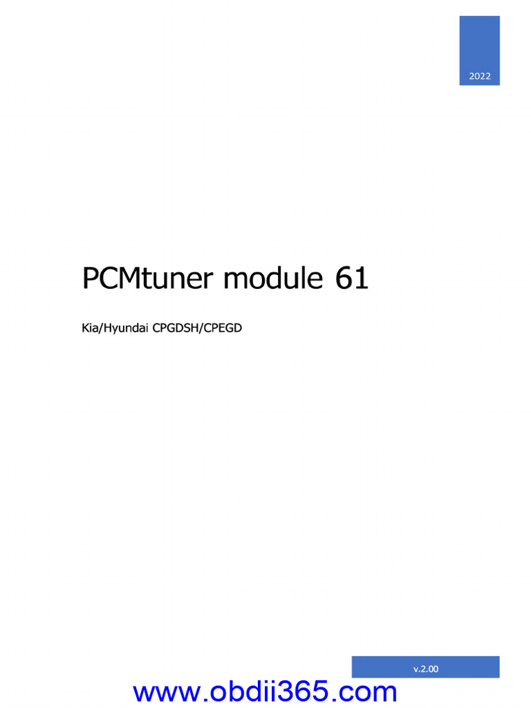 PCM Tuner Modul 61 | PDF