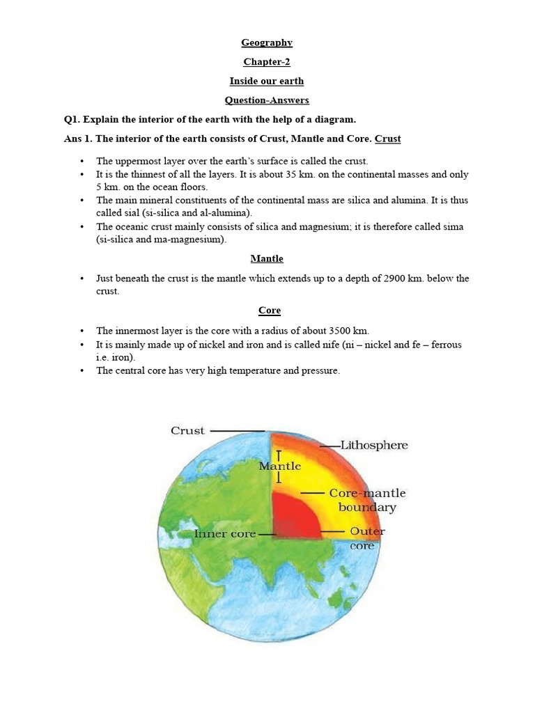 Earth's Interior and Rock Types Explained | PDF | Rock (Geology ...