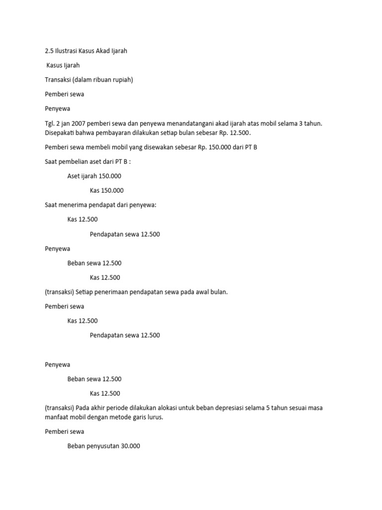 Ilustrasi Ijarah | PDF | Hukum