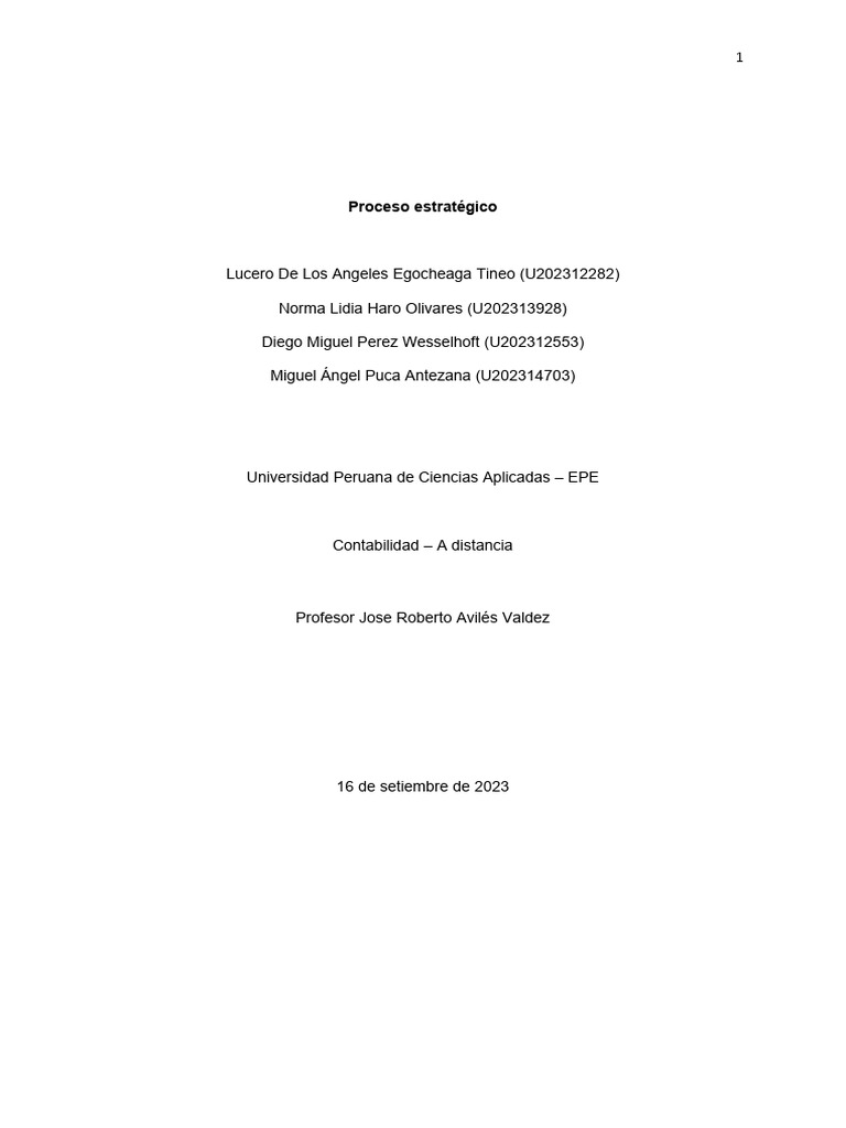 1er Entregable Marco Conceptual para Informacion Financiera | PDF | Planificación | Business