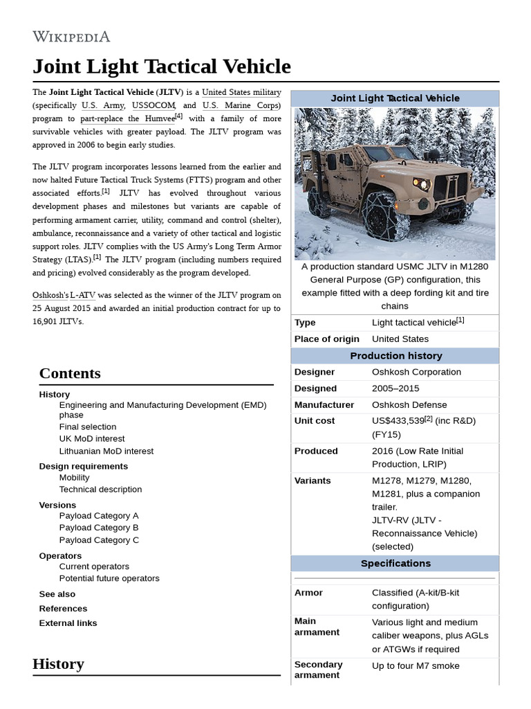 Joint Light Tactical Vehicle | PDF | Humvee | Military Technology