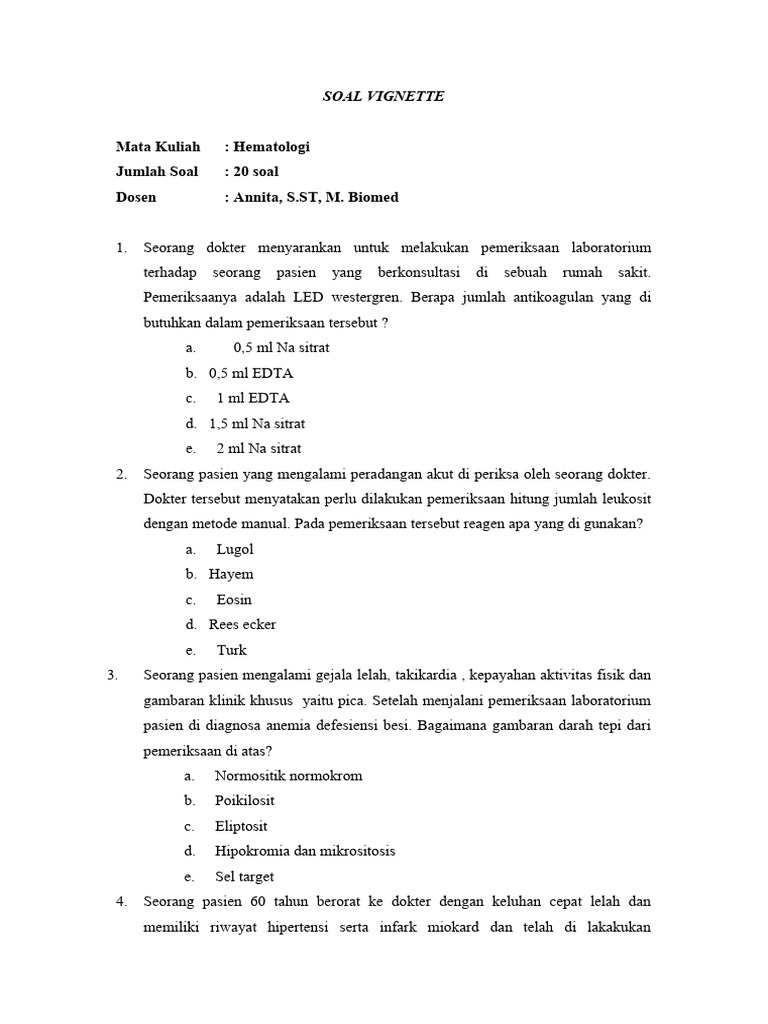 C1 Hematologi NR 4 | PDF