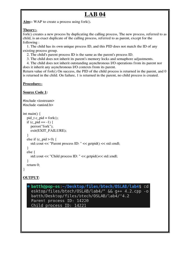 Lab 4 Os | PDF | Concurrency (Computer Science) | Software Development