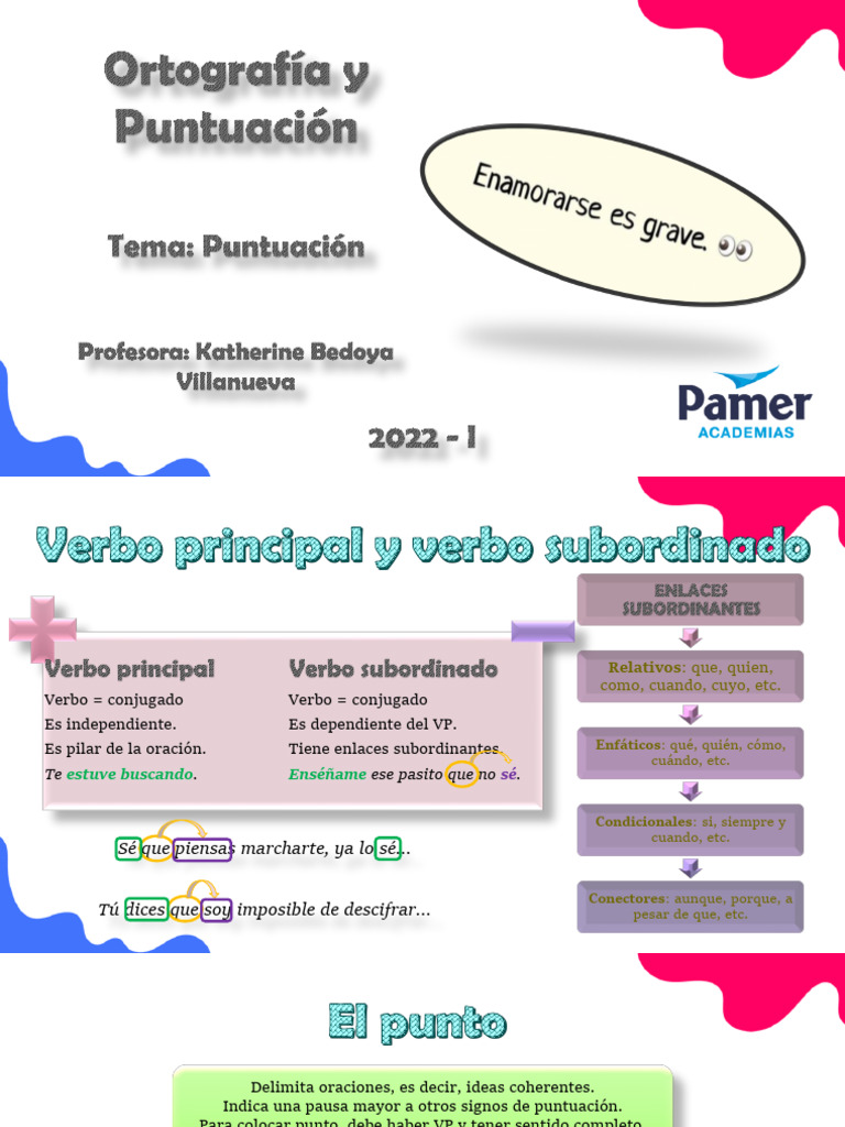 Guía Completa de Puntuación y Verbos en Español | PDF | Puntuación ...