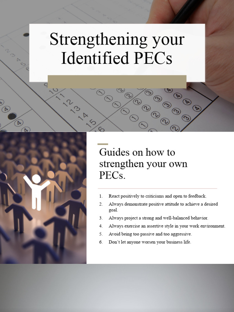 Strengthening Your Identified PECs | PDF | Goal | Business Ethics