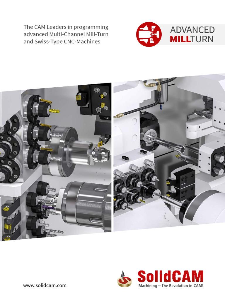 SolidCAM - Mill Turn Brochure | PDF | Machining | Numerical Control