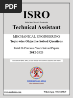 Isro Scientist Previous Year Paper 2024 Mechanical Engineering | PDF