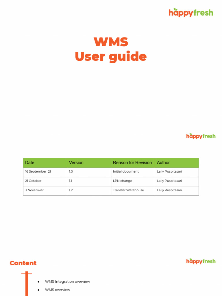 WMS User Guide | PDF