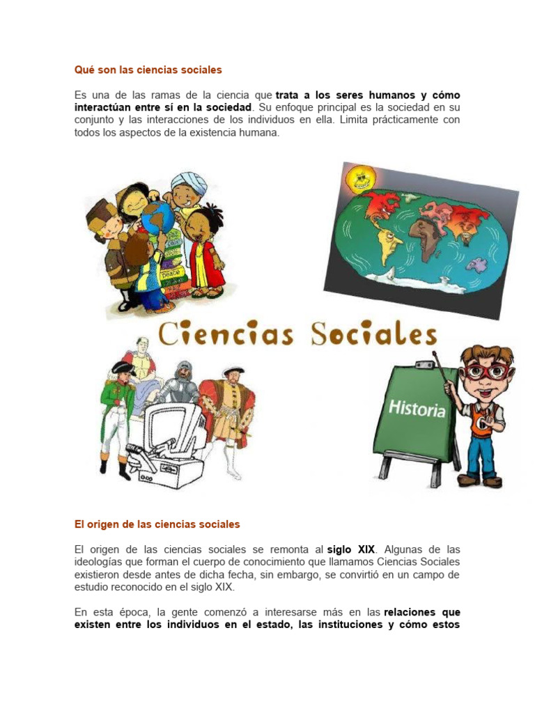 Qué Son Las Ciencias Sociales, Clase | PDF | Ciencias Sociales | Science
