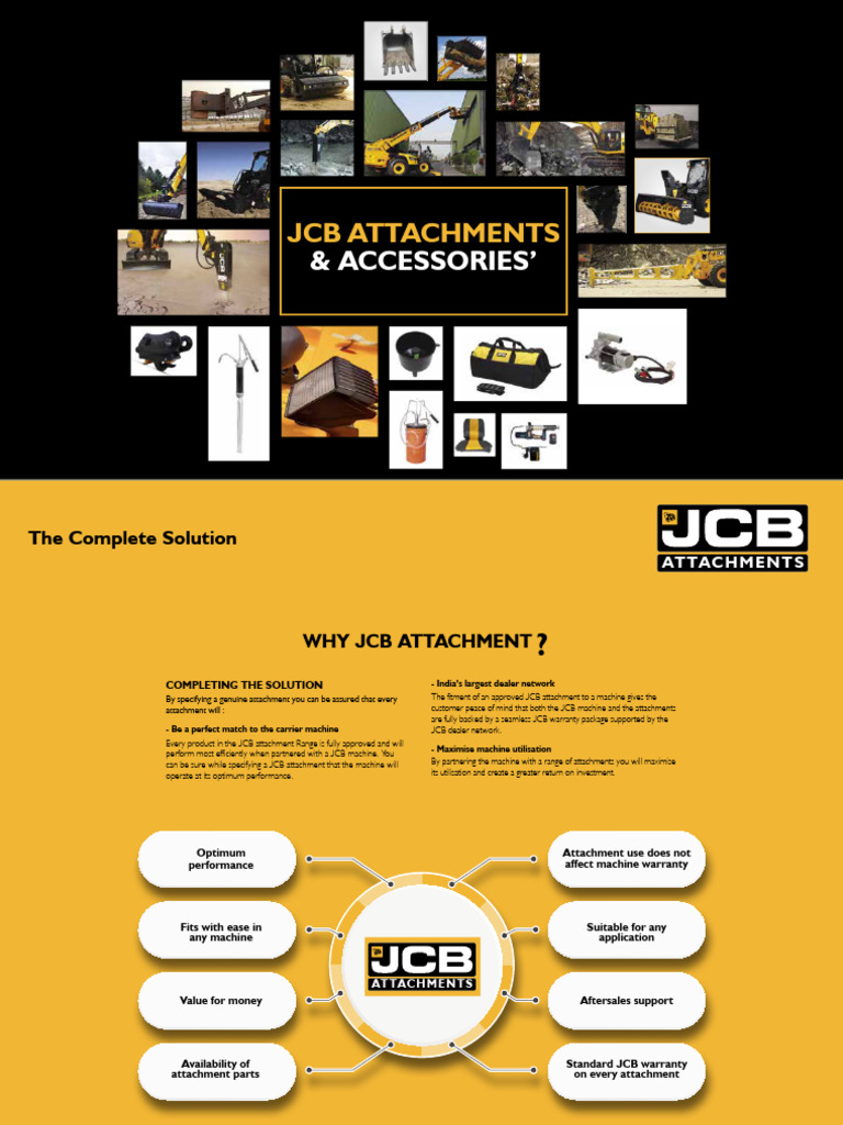 JCB+Attachments+Brochure+pdf New | PDF | Loader (Equipment)