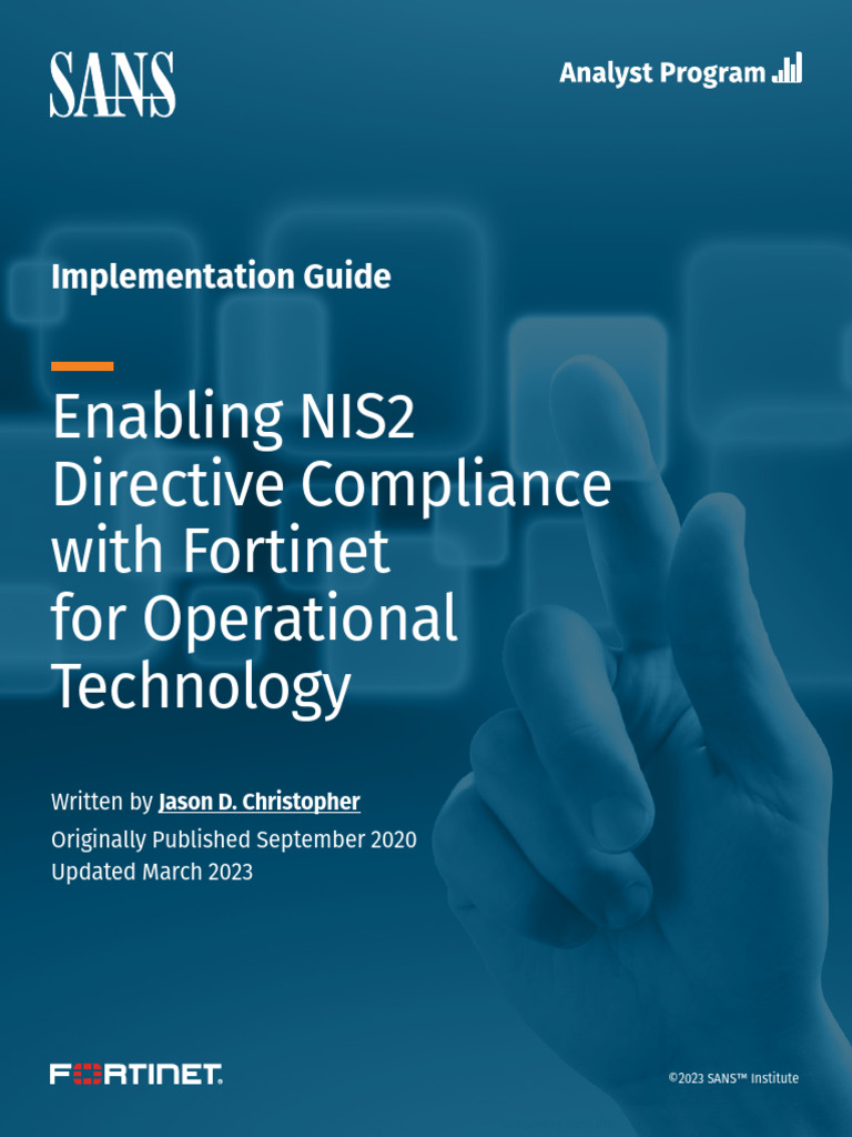 Enabling NIS2 Directive Compliance With Fortinet For Operational Technology | Download Free PDF ...