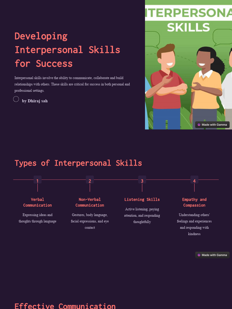 Developing Interpersonal Skills For Success | Download Free PDF ...