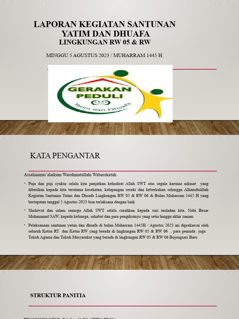 Laporan Santunan Yatim 2023 | PDF