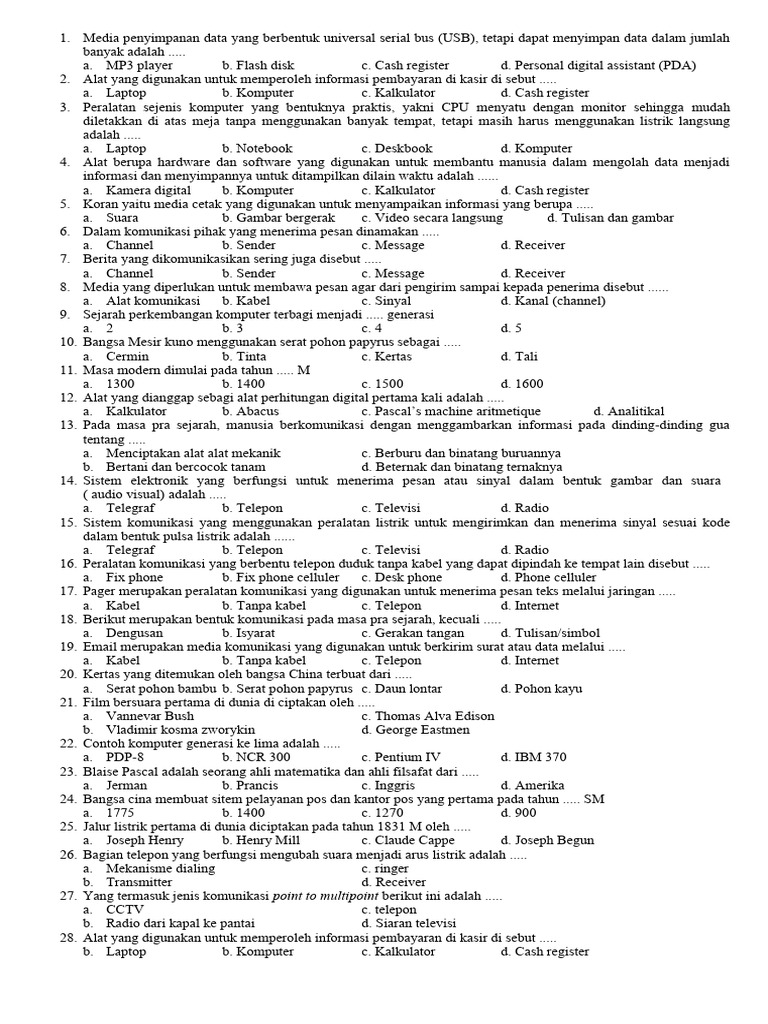 Kisi Kisi Ulsem Tik | PDF