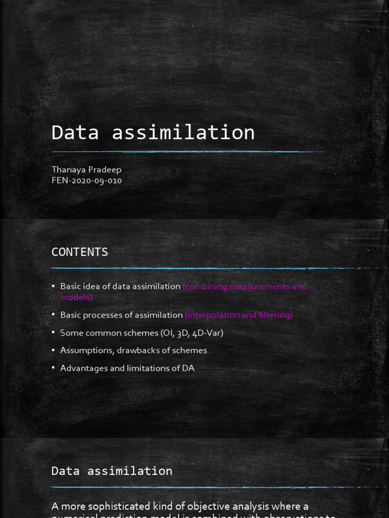 Data Assimilation Pdf Kalman Filter Statistics 