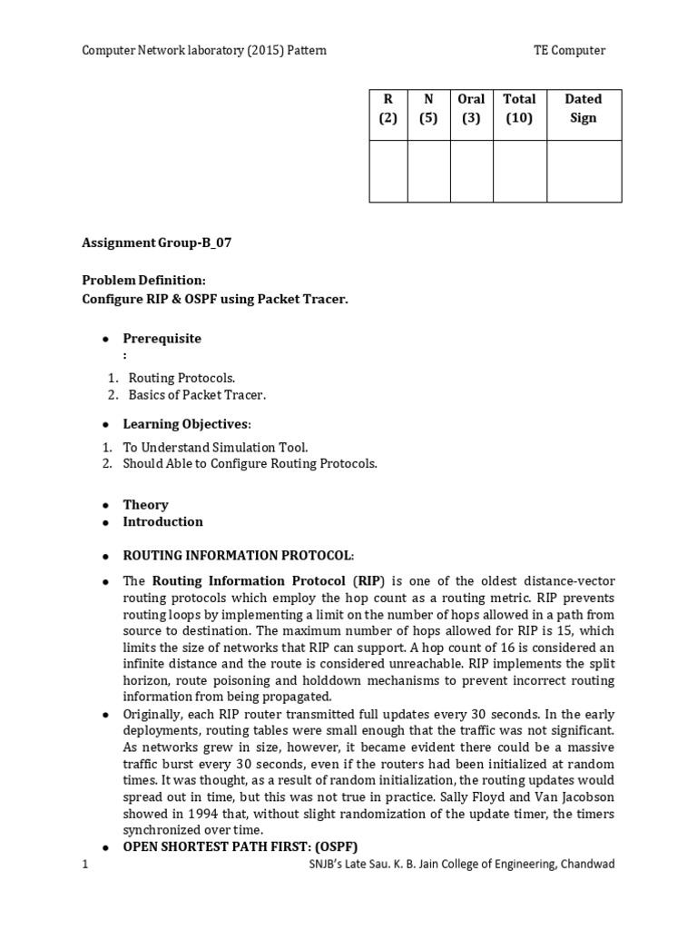 CN Manual B 07 | PDF | Routing | Internet Architecture