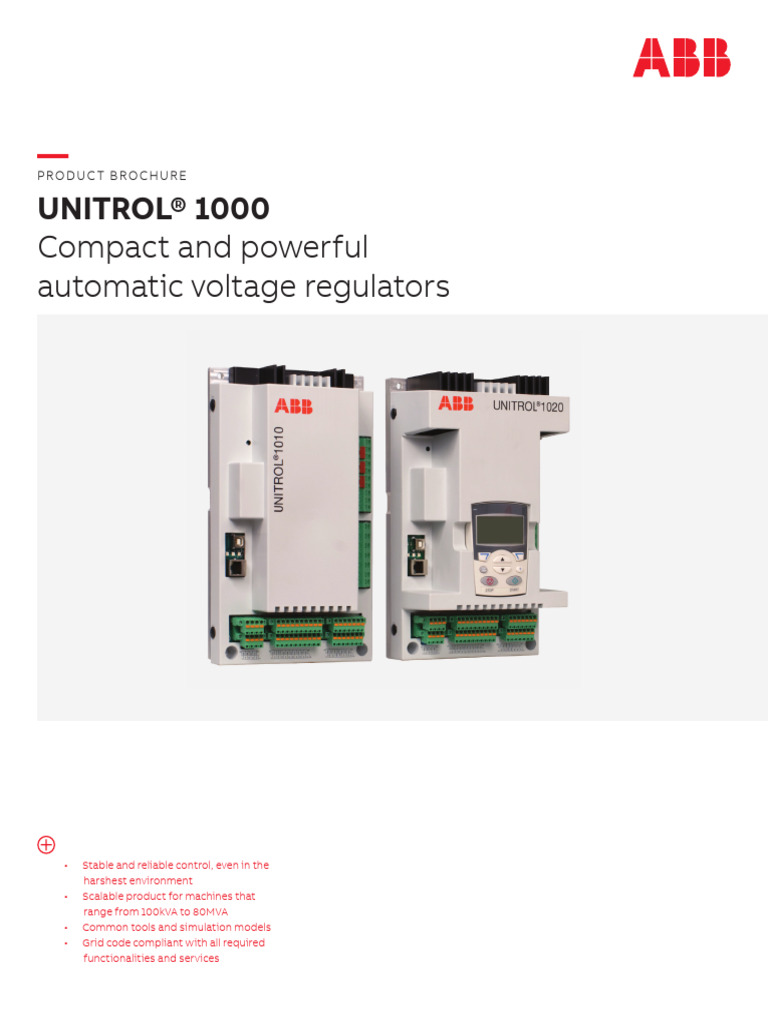8VZZ002310T0001 - ABB UNITROL - 1000 - Brochure - EN - NAM - 2019 | PDF